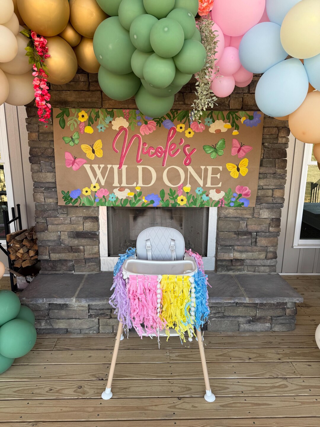 Hand Painted Birthday Banner, Birthday Banner, Party Banner, Toddler ...