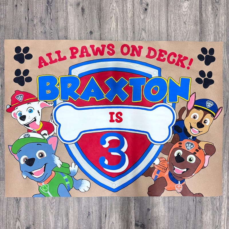 Paw Patrol Banner - Etsy