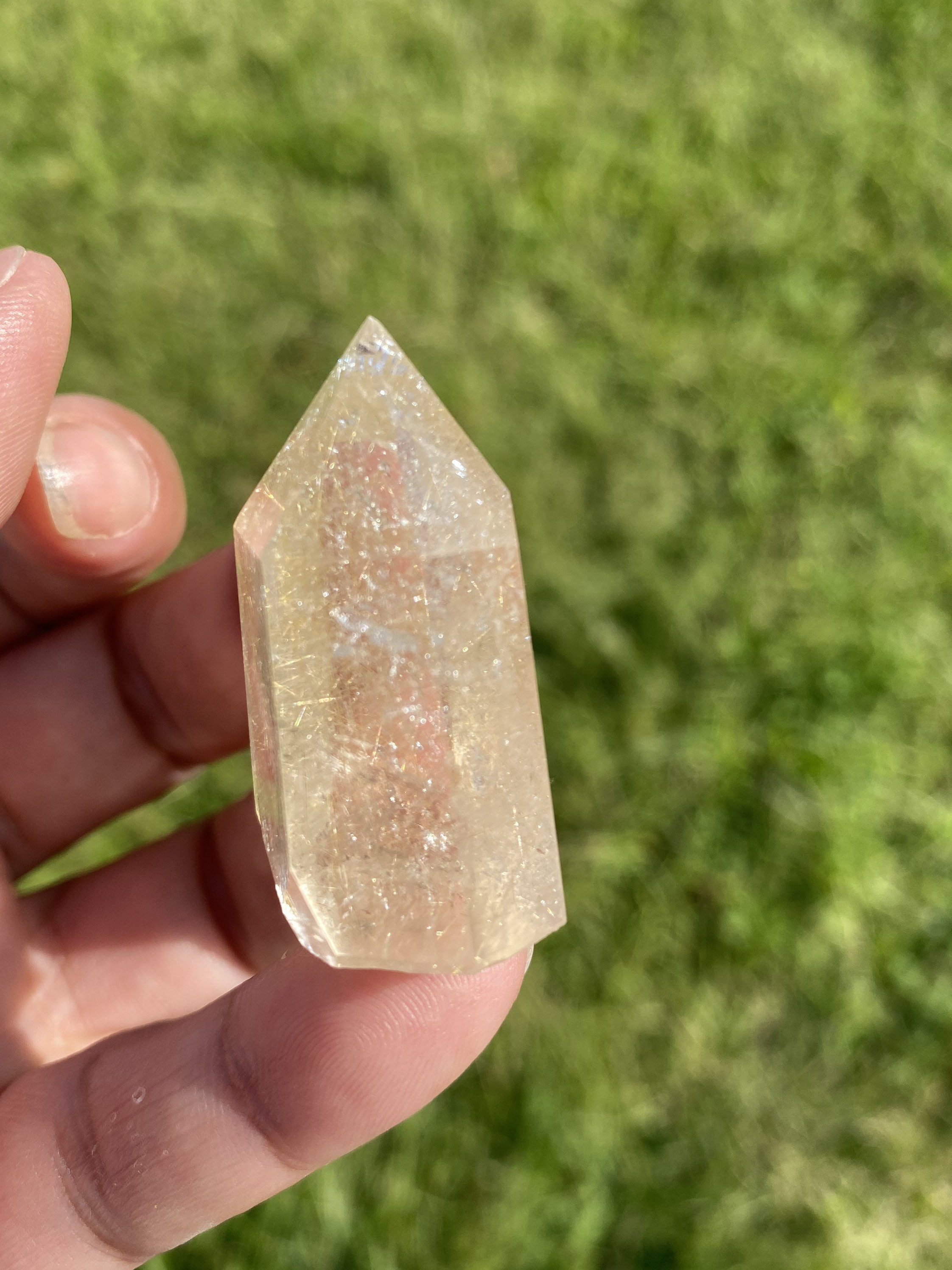 Home & Living Golden Rutile Quartz Tower Small Natural T467 Rocks ...