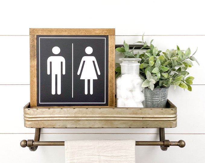 Funny Bathroom Sign Funny Bathroom Wall Art Funny Restroom Signs ...
