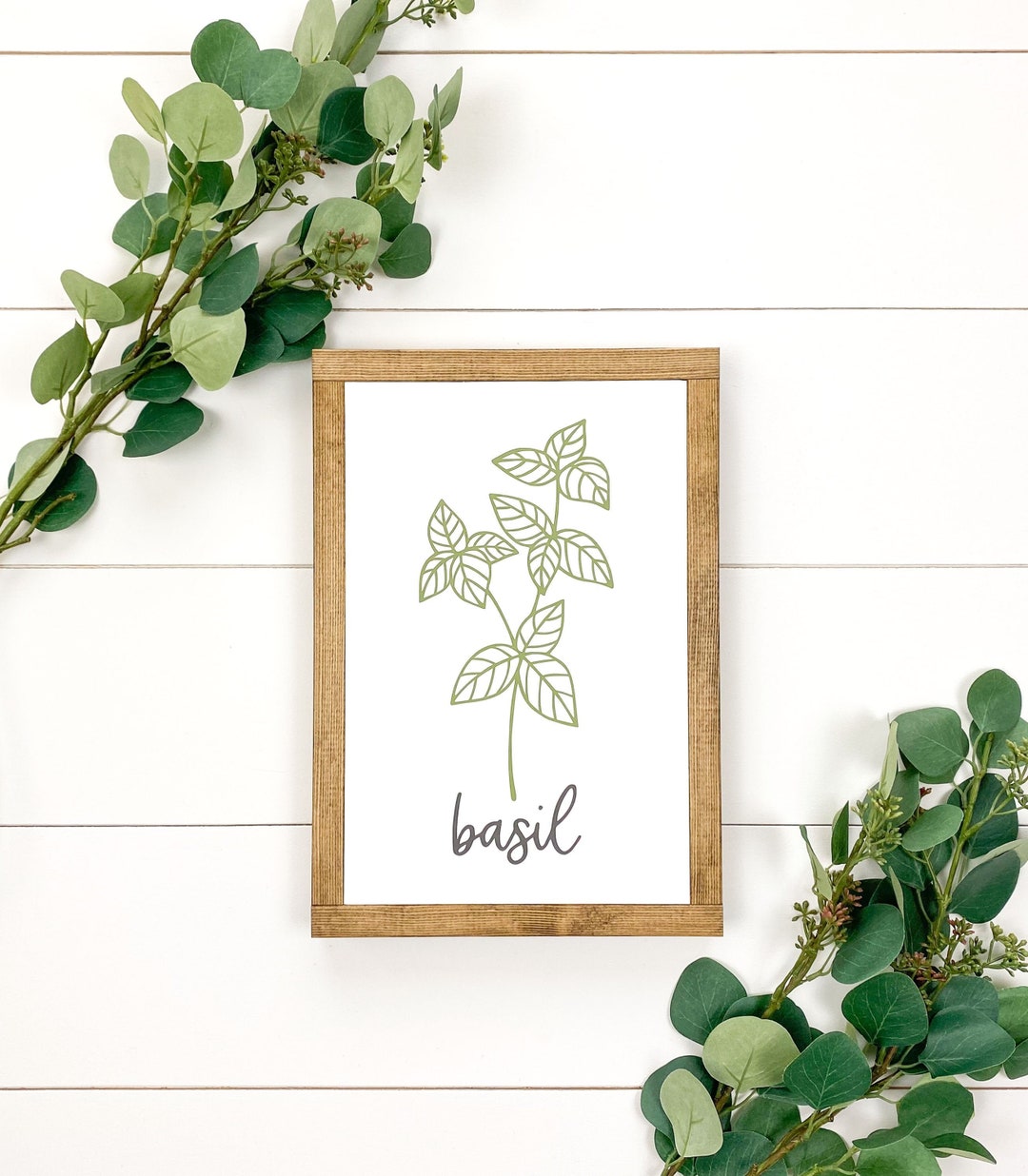 Basil Sign | Fresh Cut Herbs Sign | Herb Sign | Farmhouse Spring Sign ...