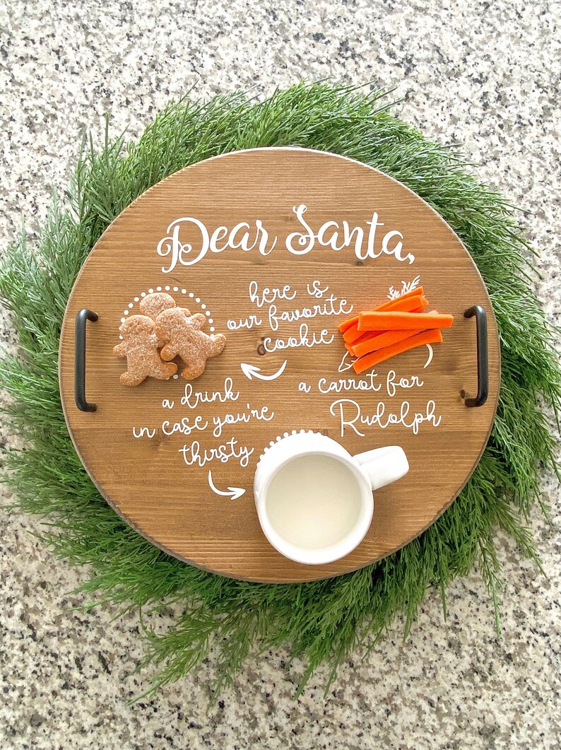 Dear Santa Serving Tray Cookies for Santa Tray Christmas - Etsy