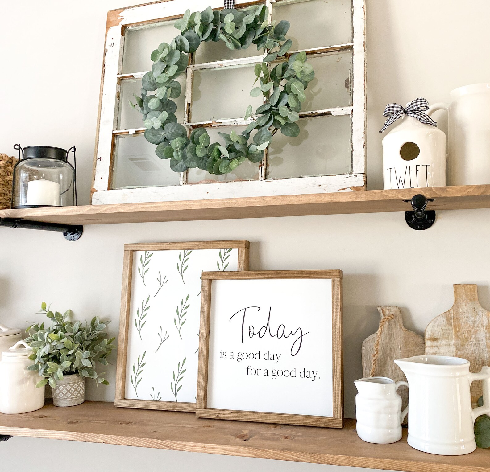 Botanical Leaves Layering Sign Farmhouse Spring Sign | Etsy