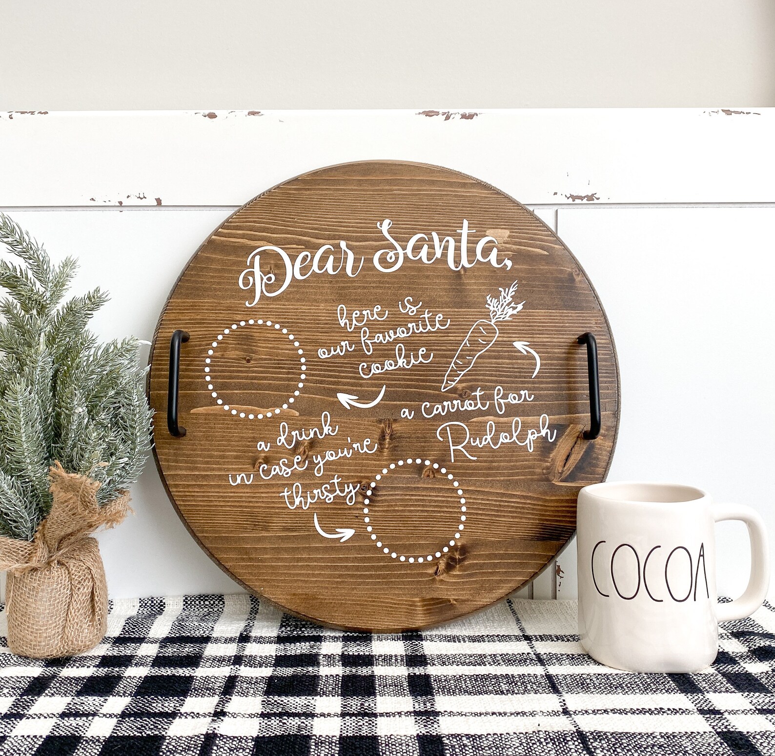 Dear Santa Serving Tray Cookies for Santa Tray Christmas | Etsy