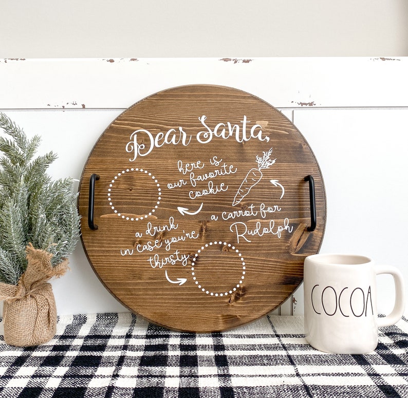 Dear Santa Serving Tray Cookies for Santa Tray Christmas | Etsy