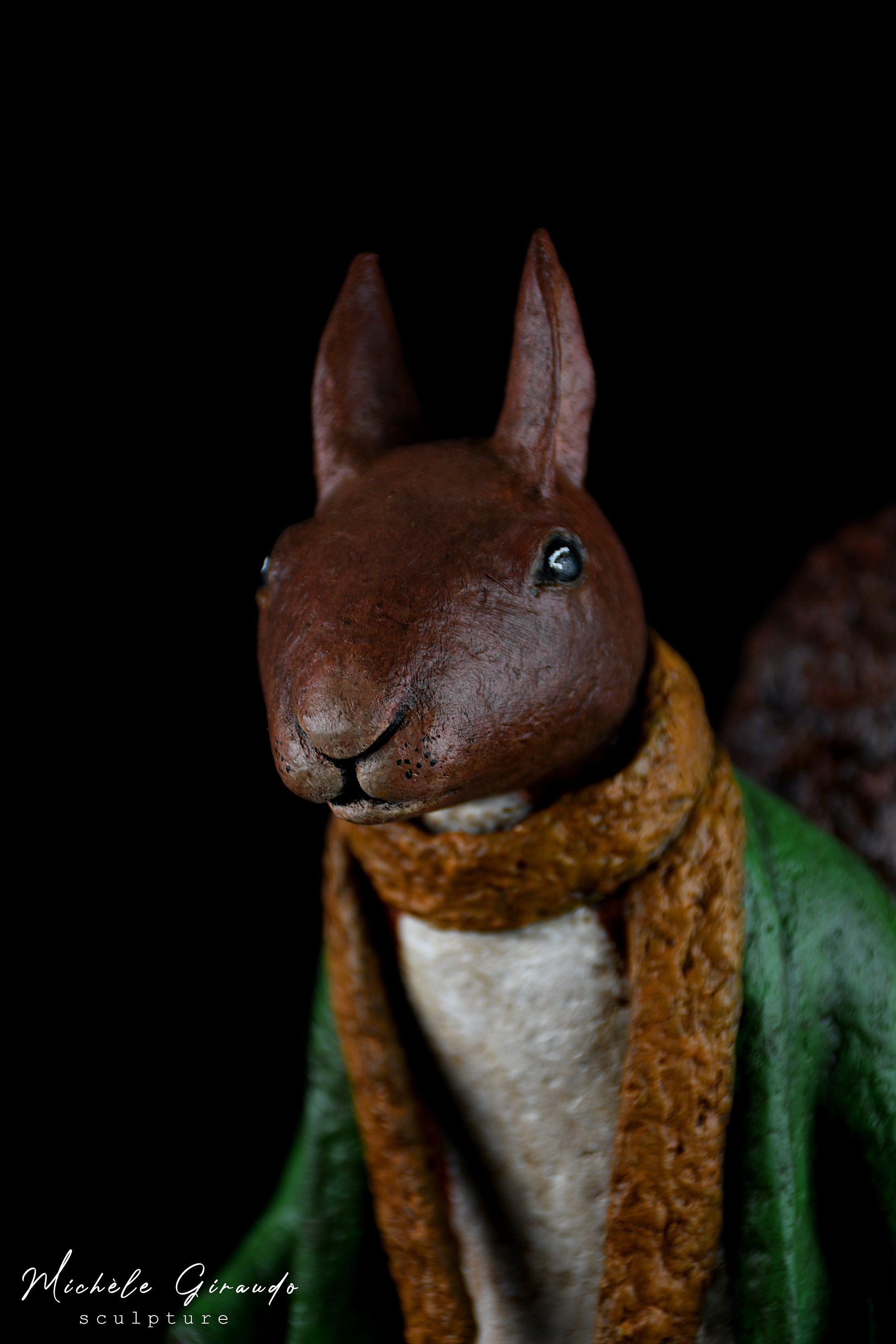 Gaspar Paper Mache Squirrel Life-size Animal Sculpture Decoration ...