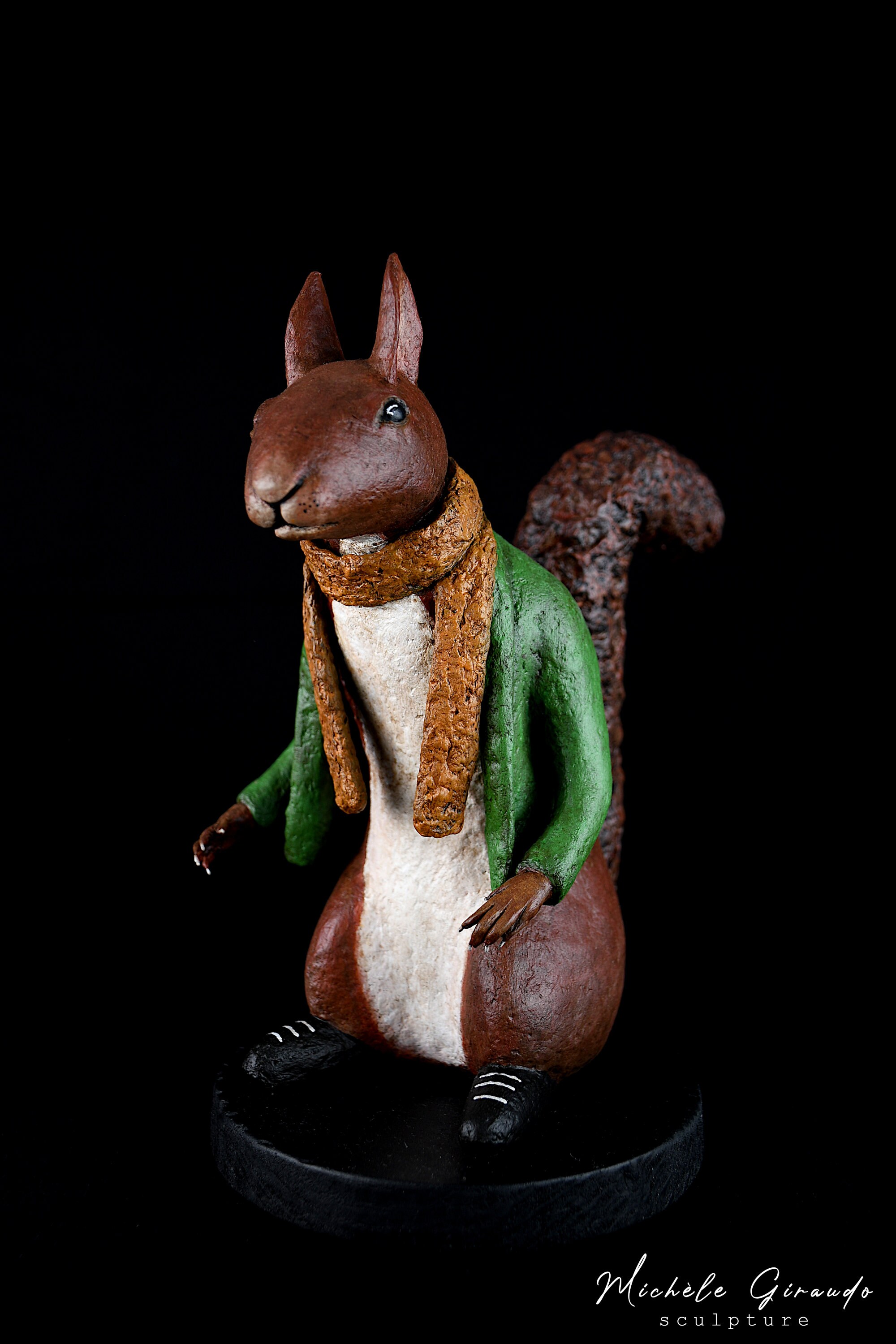 Gaspar Paper Mache Squirrel Life-size Animal Sculpture Decoration ...