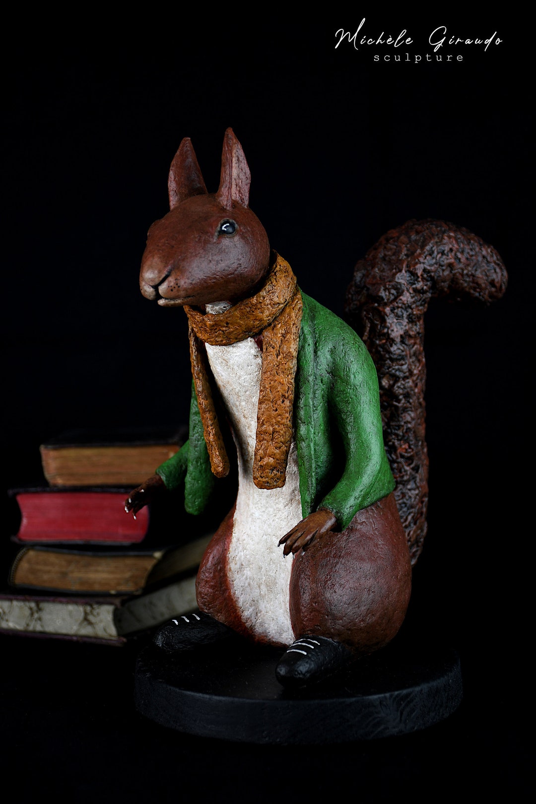 Gaspar Paper Mache Squirrel Life-size Animal Sculpture Decoration ...