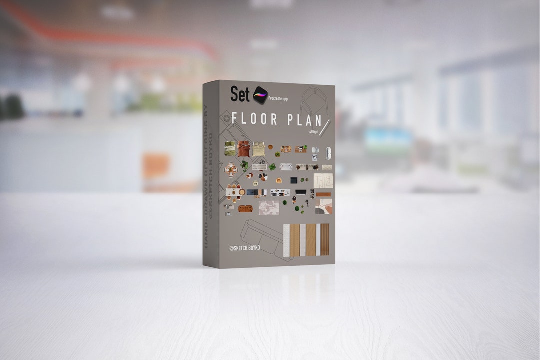 Floor Plan Sets /furniture and Textures Set /set for Sketch Plan - Etsy