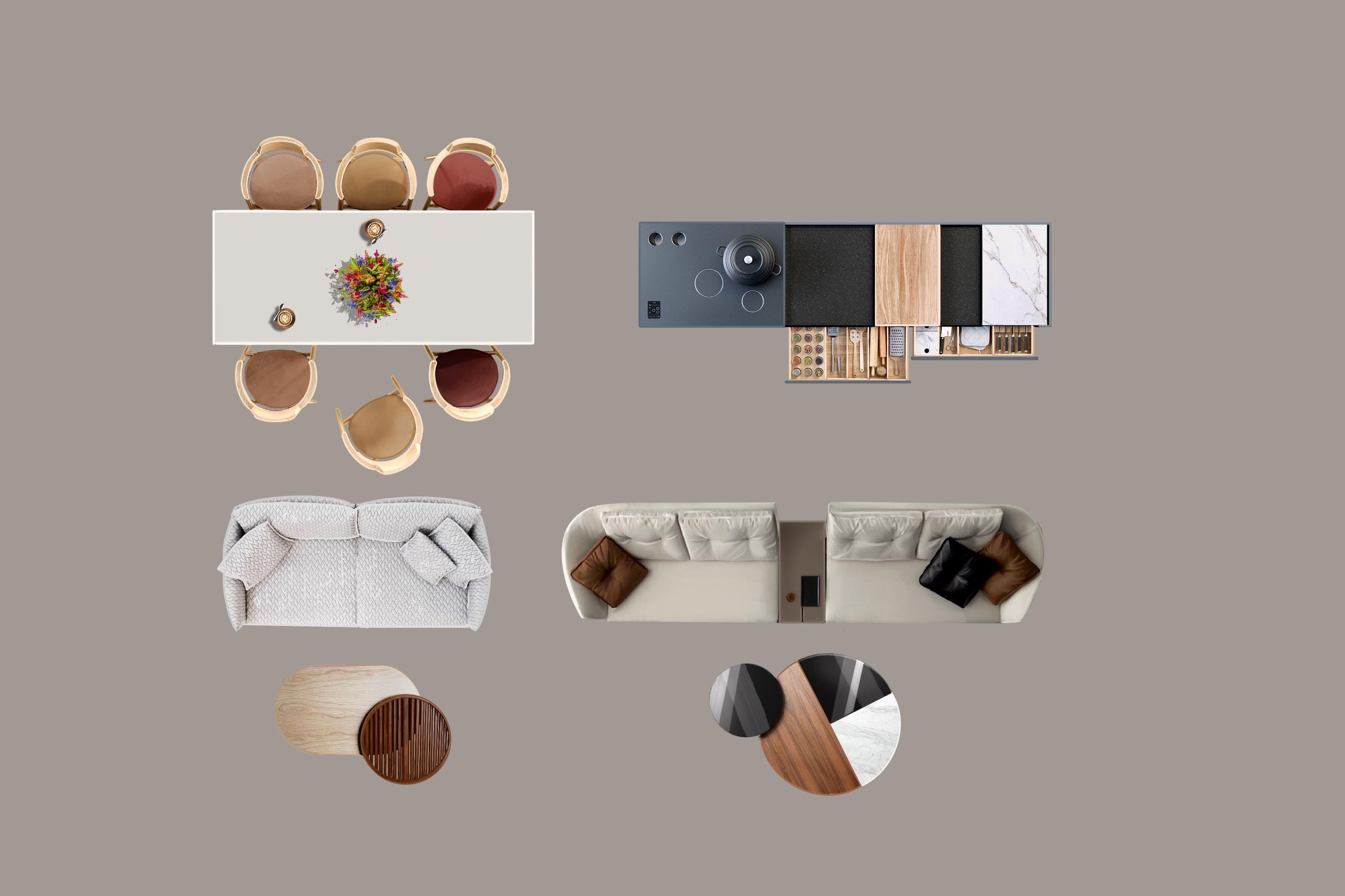 Furniture Blocks for Floor Plan /furniture and Textures Set for ...