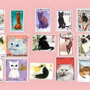 Digital Kitten and Cat Postage Stamp Stickers for Goodnotes Digital ...