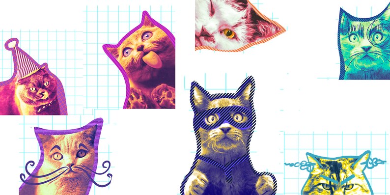 Digital Sticker Pack of Kitty Cat Post It Notes for Goodnotes - Etsy