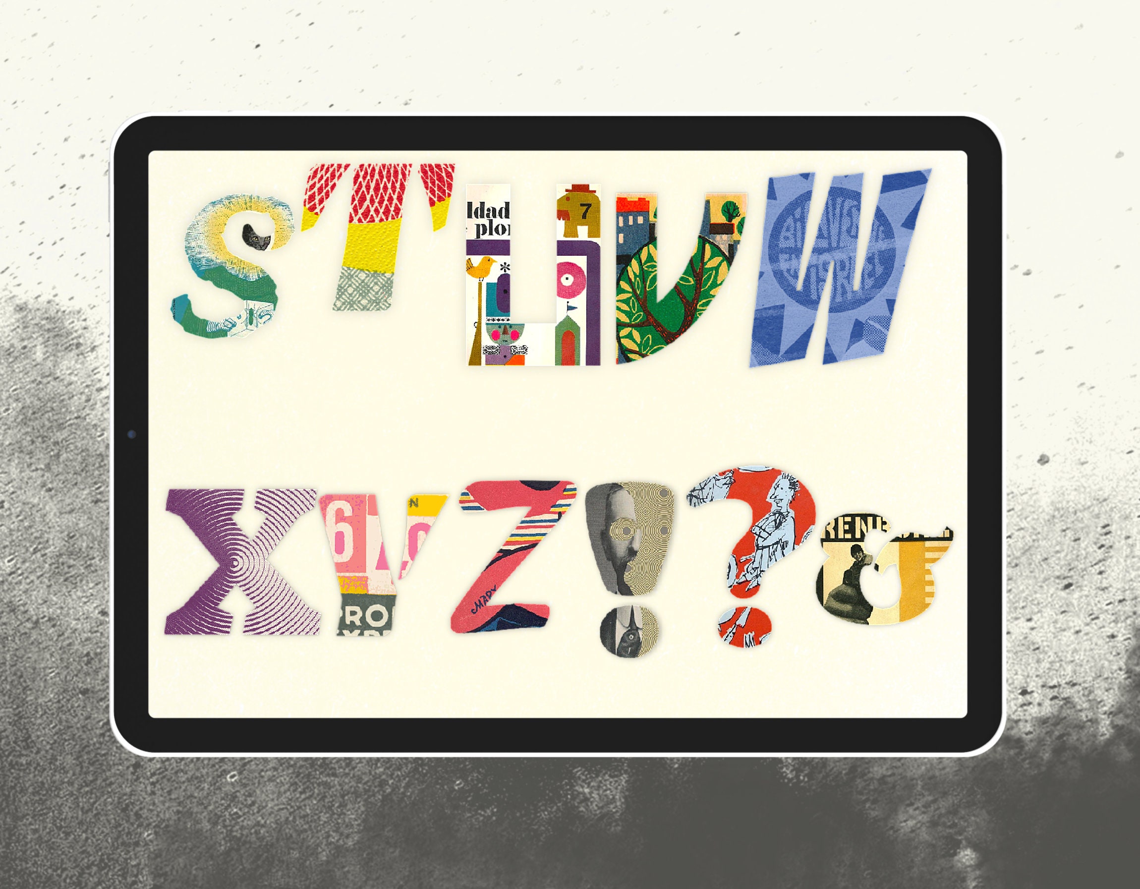 Midcentury Alphabet Digital Sticker Pack for Goodnotes Digital ...