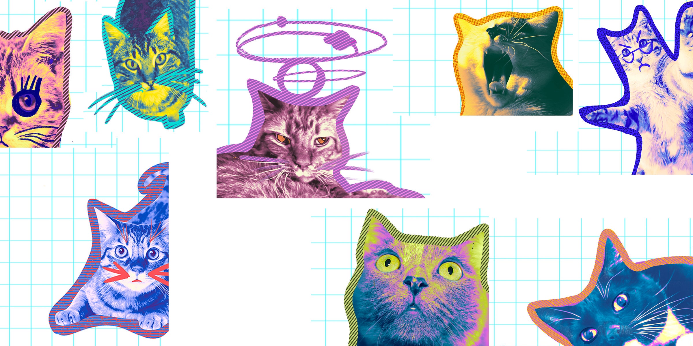 Digital Sticker Pack of Kitty Cat Post It Notes for Goodnotes - Etsy