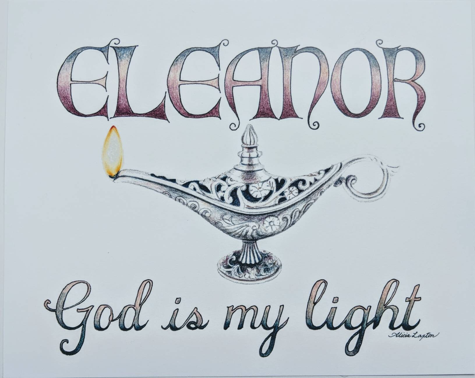 Eleanor Unique Name Art Print - Etsy