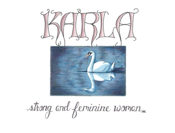 Karla Unique Name Art Print - Etsy