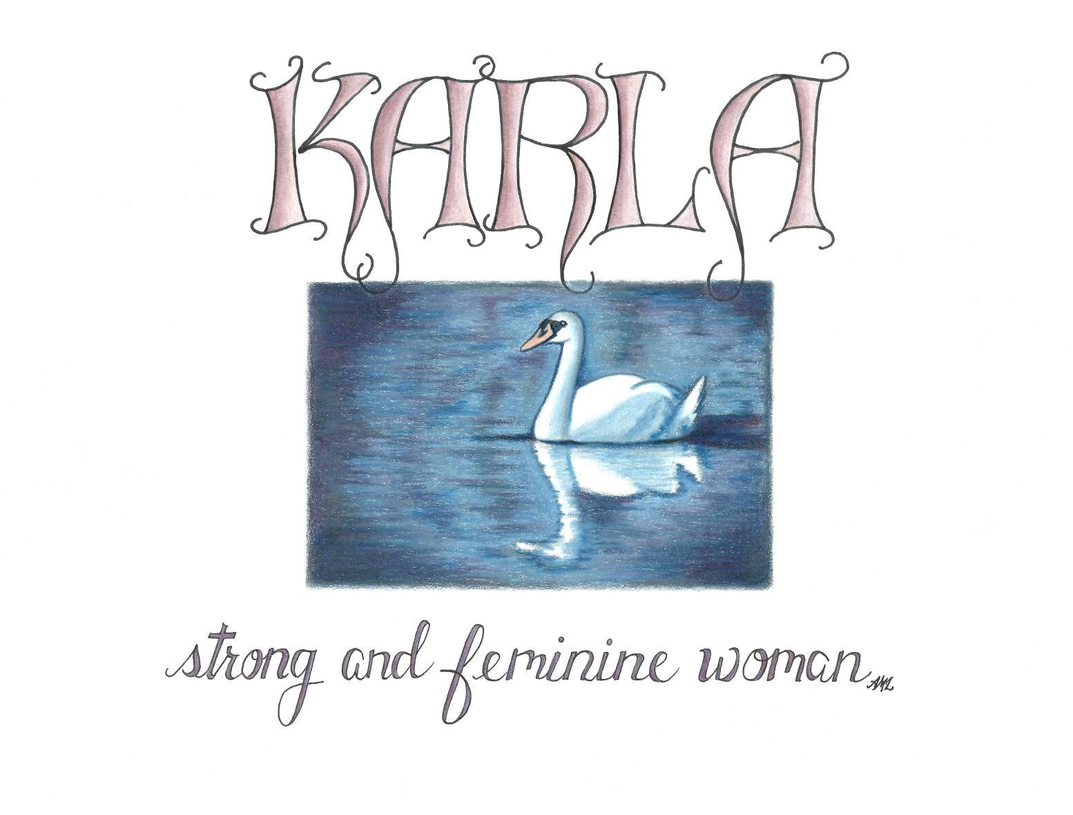 Karla Unique Name Art Print - Etsy