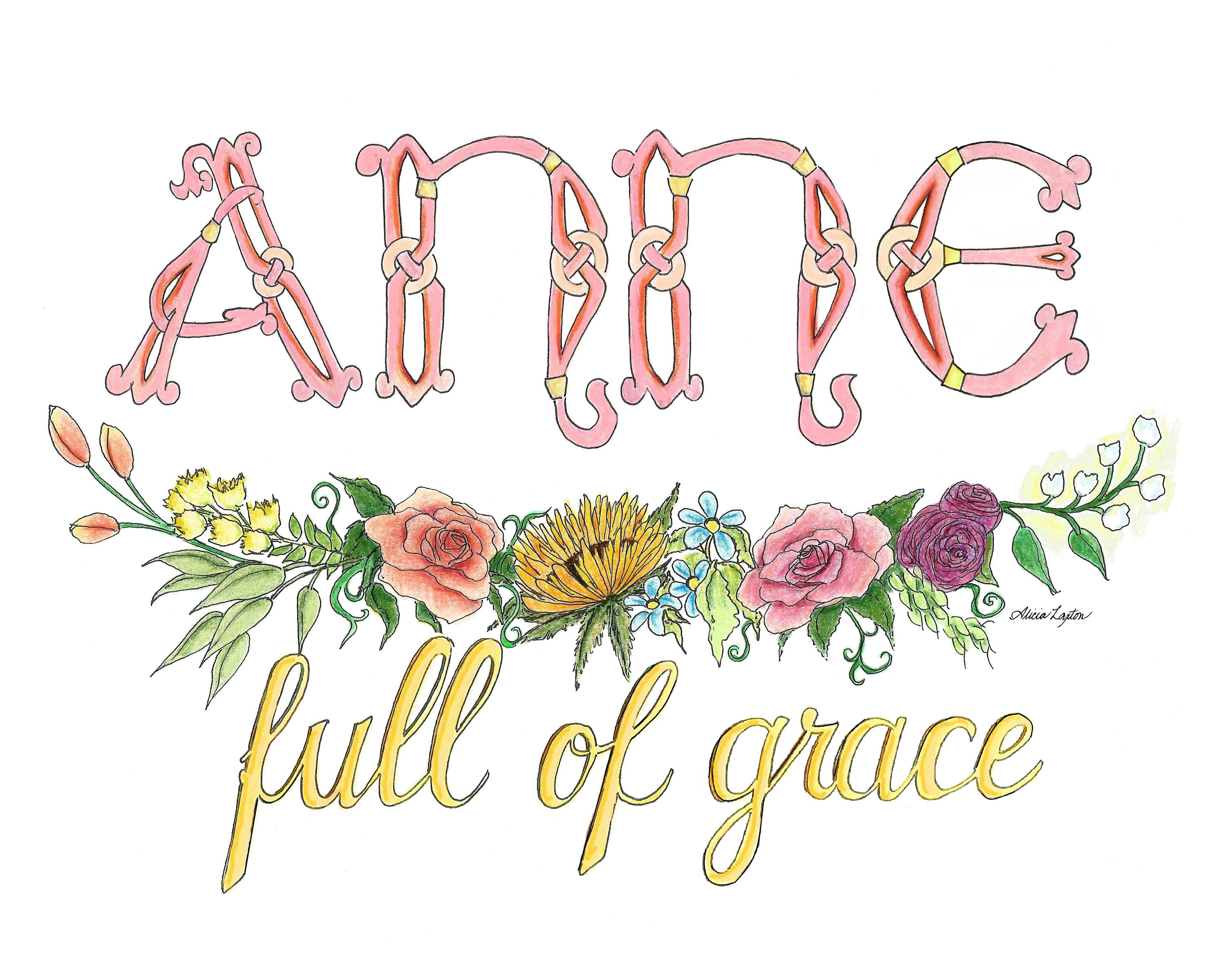 Anne Unique Name Art Print - Etsy