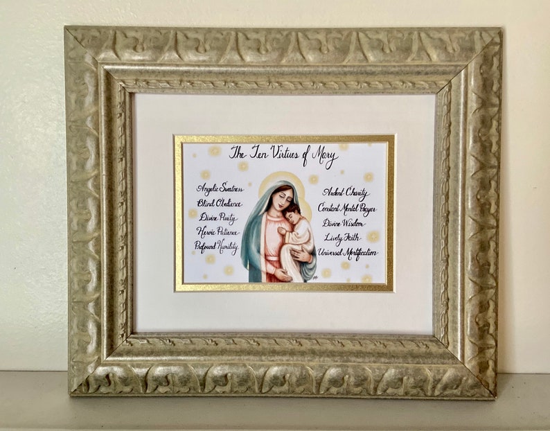Ten Virtues of Mary Picture From St Louis De Montfort - Etsy