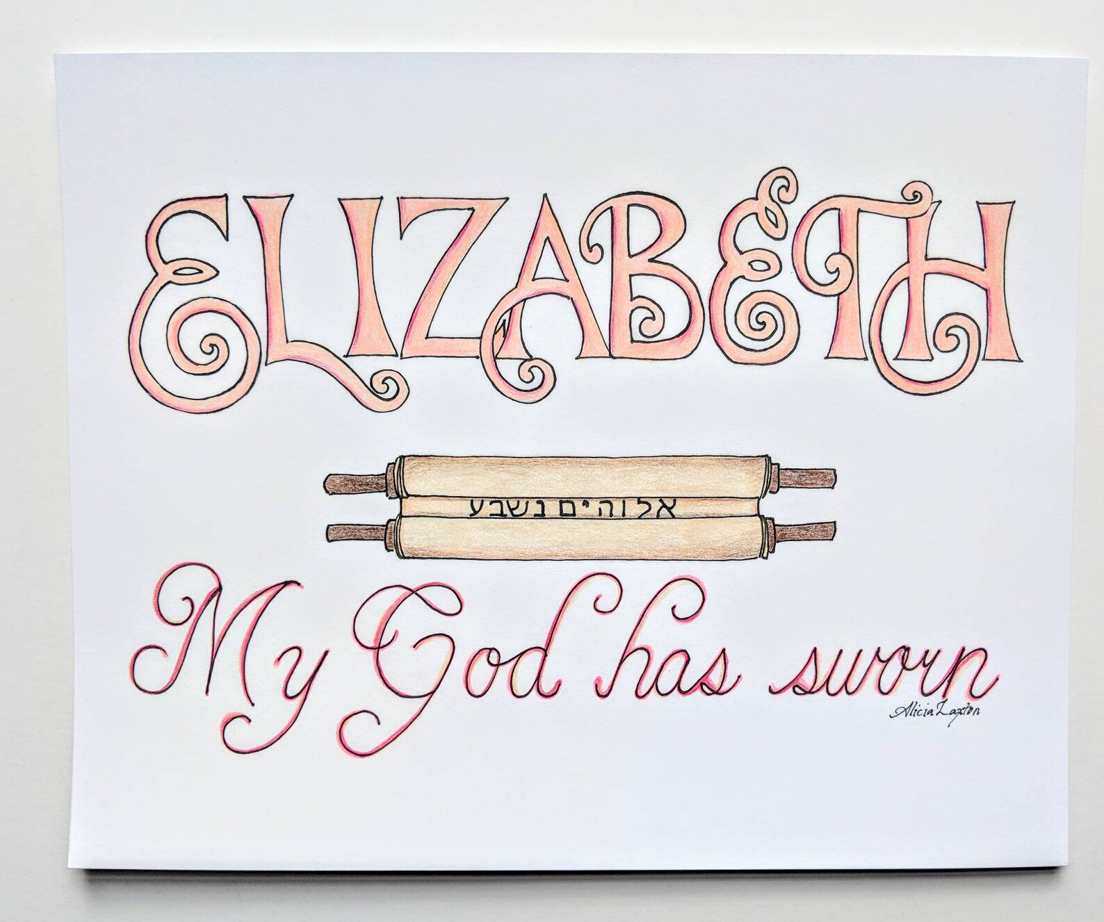 Elizabeth Unique Name Art Print | Etsy