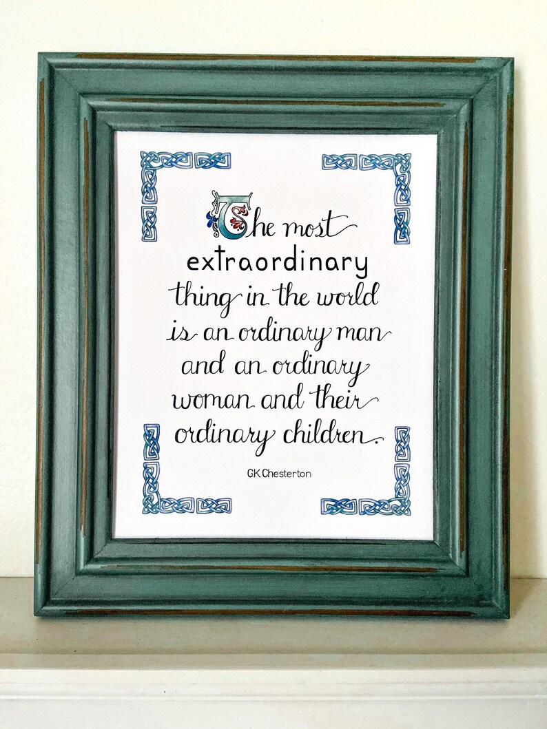 The Most Extraordinary Thing in the World/g.k.chesterton Quote | Etsy