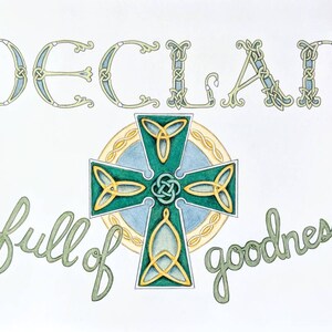 Declan Unique Name Art Print - Etsy