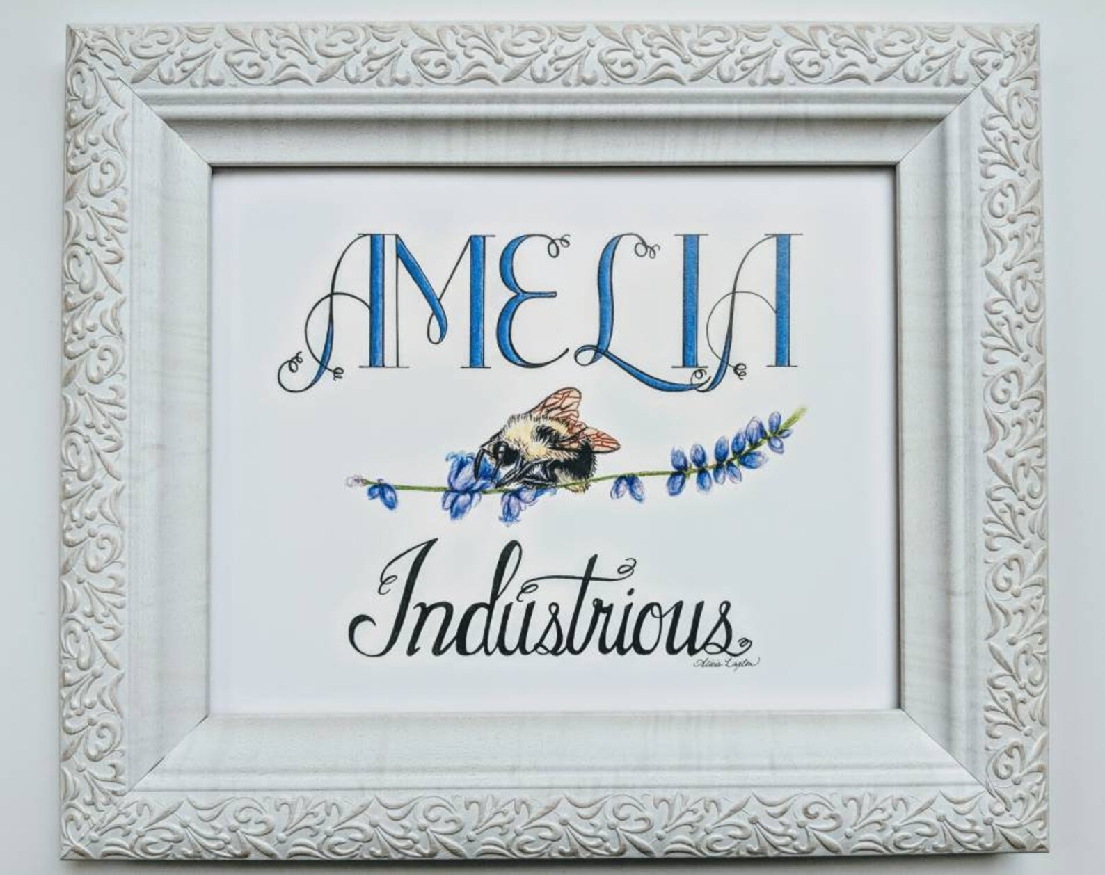 Nombre único de Amelia Lámina artística - Etsy España