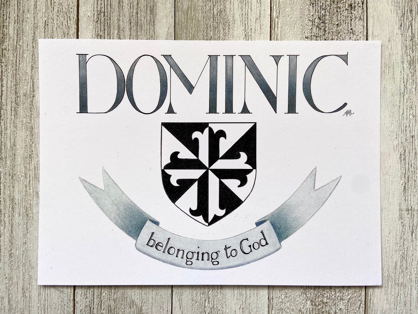 Unique Name Art Print for Dominic - Etsy.de