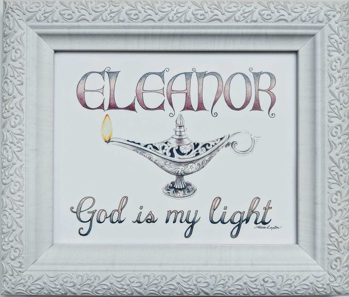 Eleanor Unique Name Art Print - Etsy