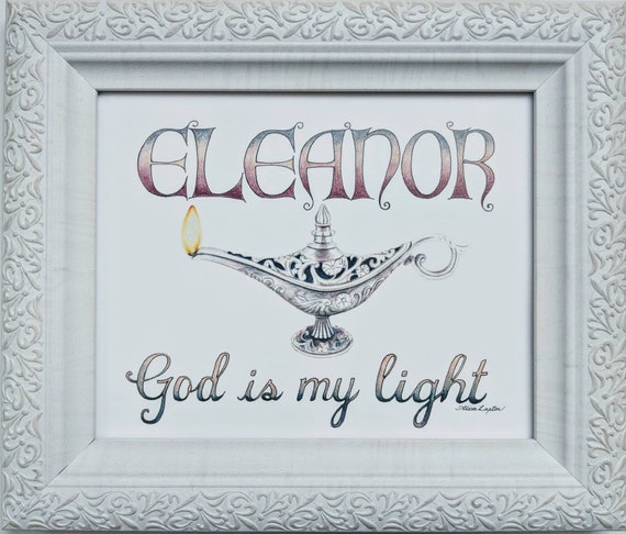 Eleanor Unique Name Art Print | Etsy