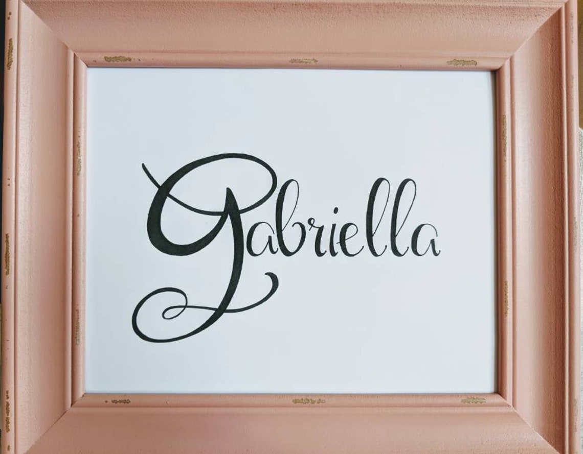 Gabriella Name Sign Cardstock Print of original artwork for | Etsy