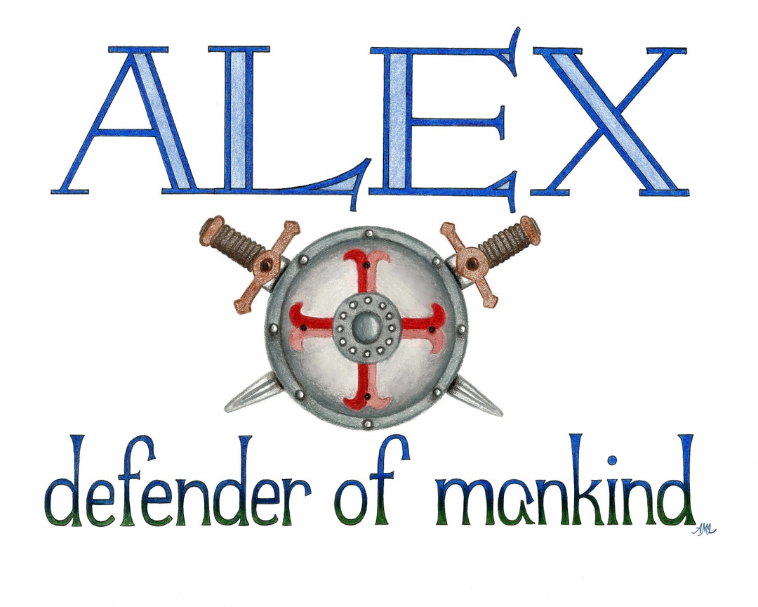 Alex Name Sign: Cardstock Print of Original Artwork for the Name Alex ...