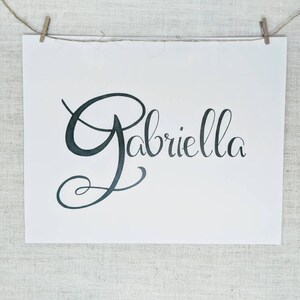 Gabriella Name Sign, Cardstock Print of Original Artwork for the Name ...