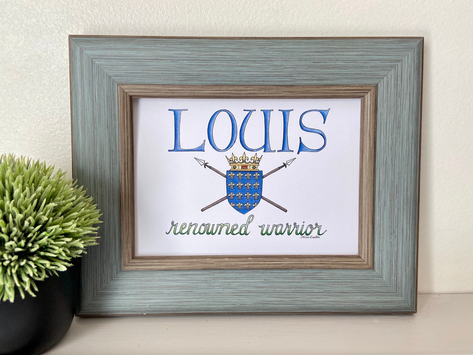 Louis Unique Name Art Print - Etsy