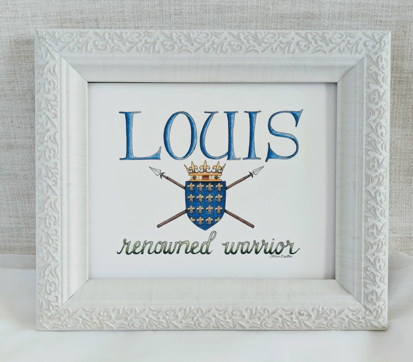 Louis Unique Name Art Print - Etsy