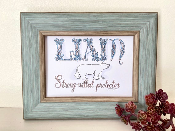 Liam Unique Name Art Print | Etsy