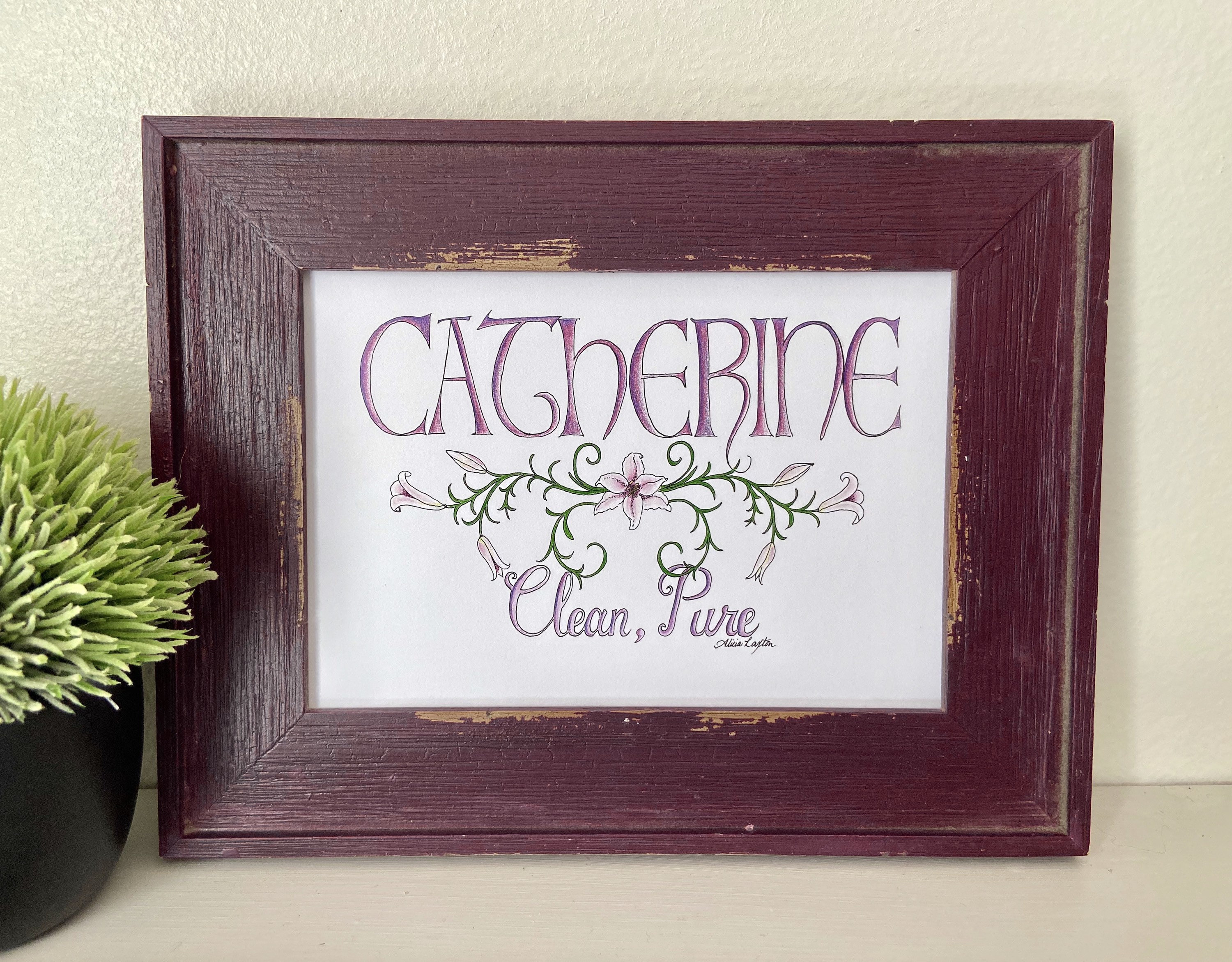 Catherine Unique Name Art Print - Etsy
