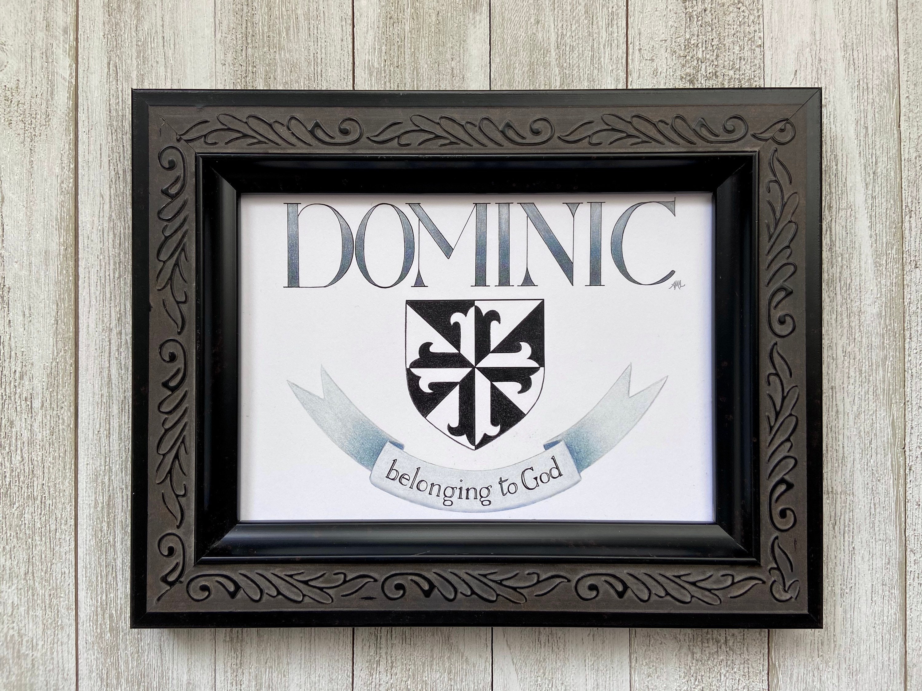 Unique Name Art Print for Dominic - Etsy.de