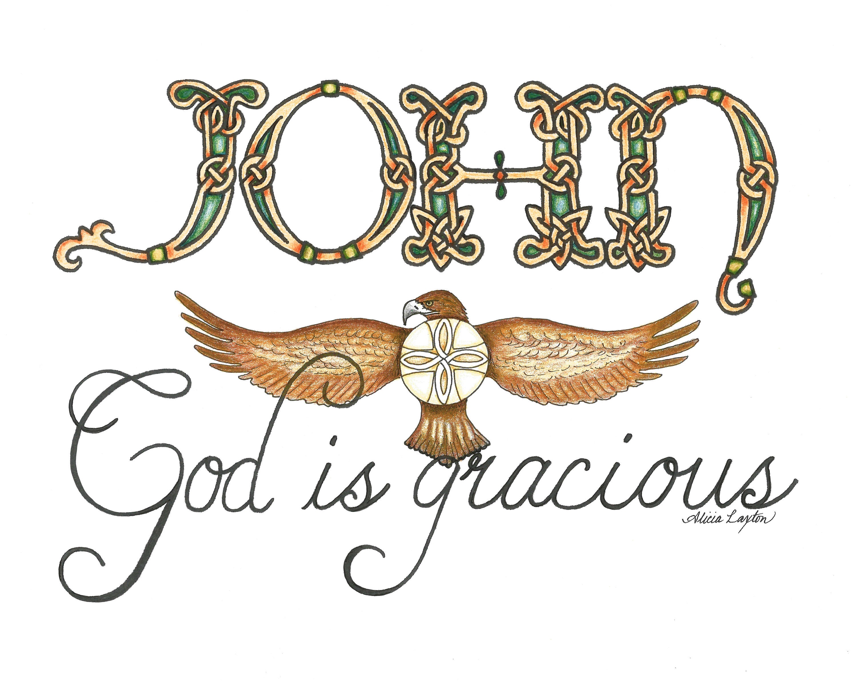 John Unique Name Art Print - Etsy