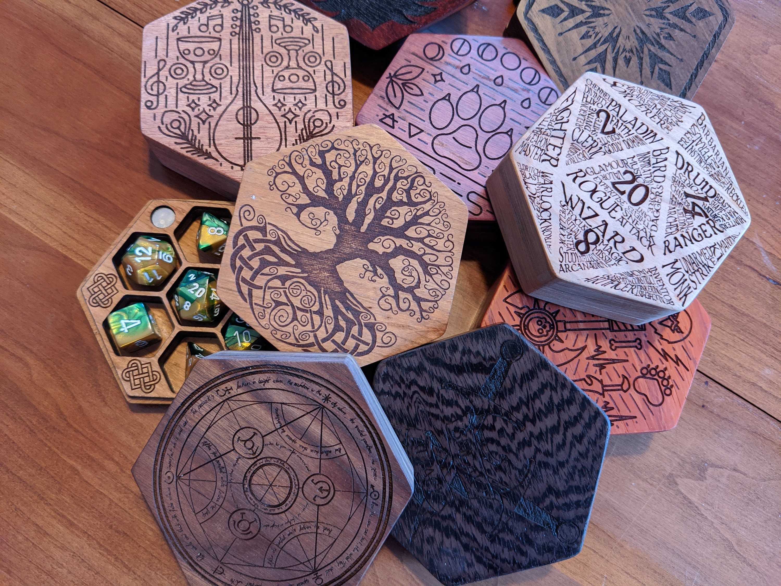 World Tree Dice Vault Personalized Laser Engraved Dnd Dice - Etsy
