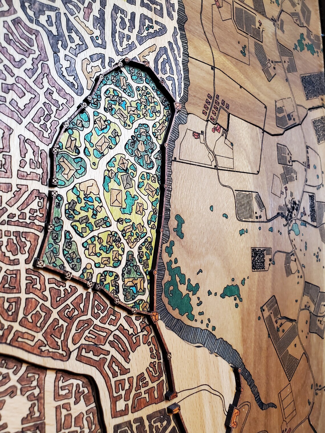 Dungeons and Dragons: Waterdeep 3D Laser-cut Hardwood Map | Etsy