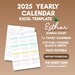 Editable 2024 Yearly Calendar Printable, Excel Template for Calendars ...