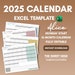2025 Calendar Monday Start Editable, Excel Calendar Template, Monthly ...