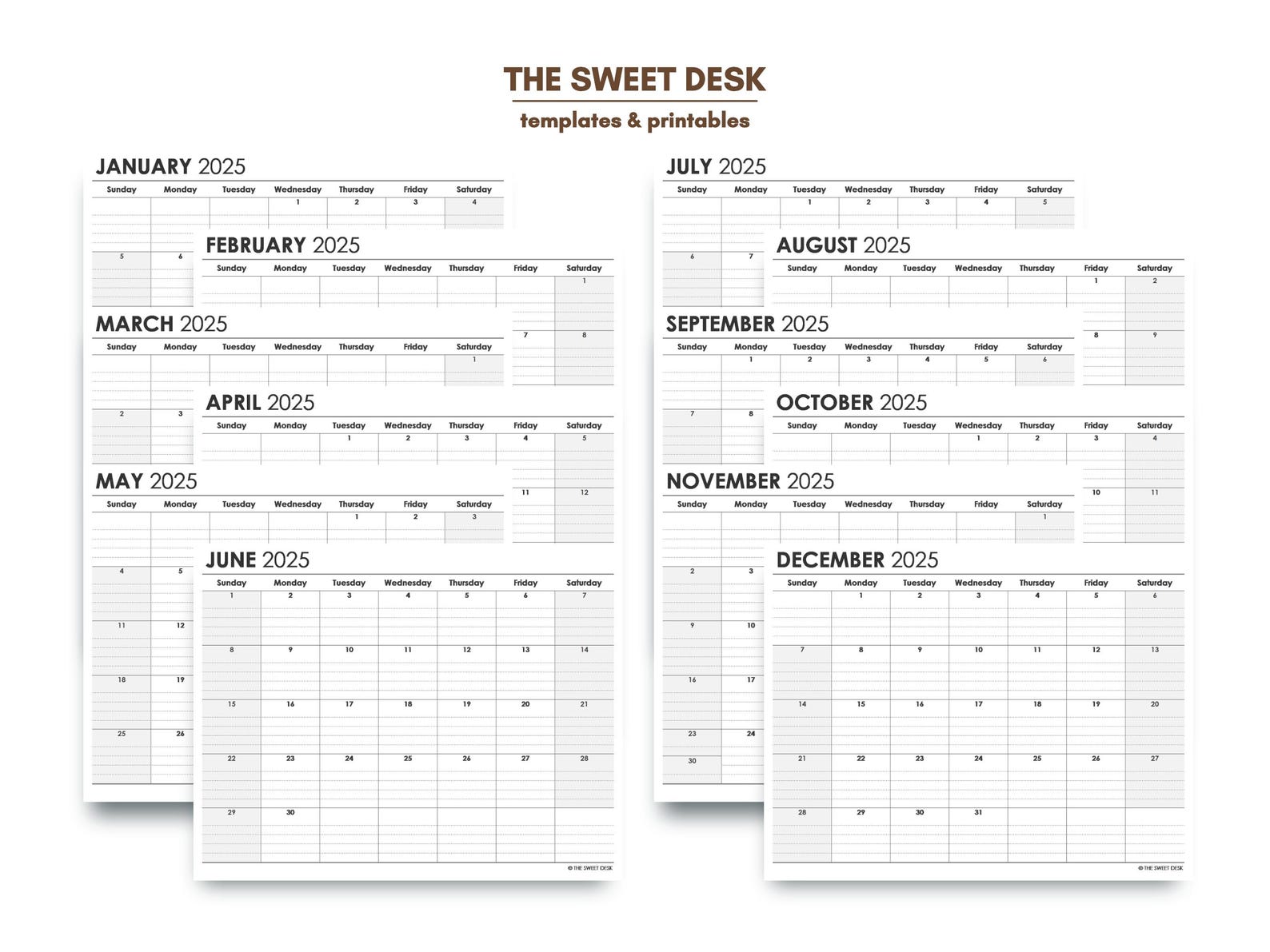 17-month Calendar Template, AUG 2024 to DEC 2025, Excel Calendar ...