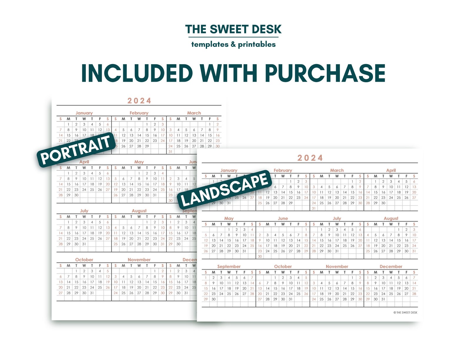 Editable 2024 Yearly Calendar Printable, Excel Template for Calendars ...
