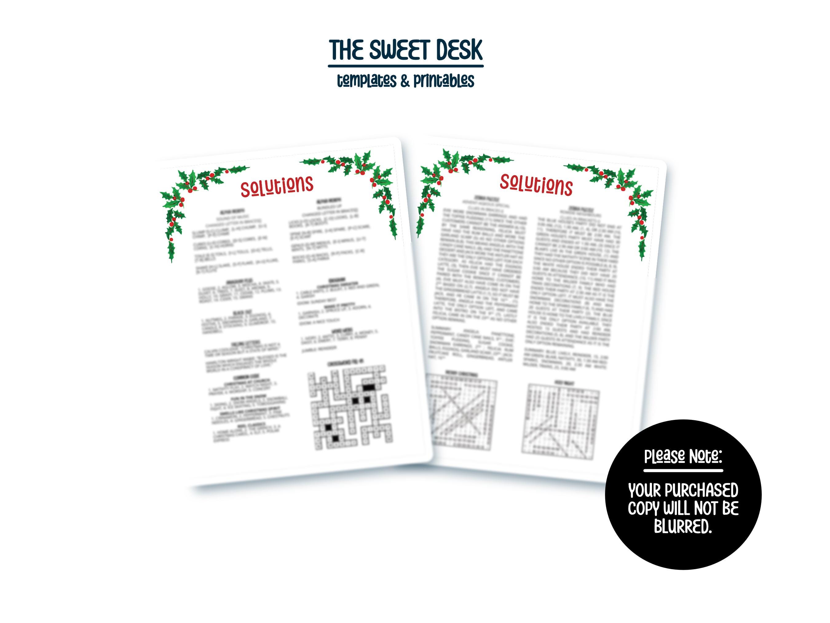 Christmas Word Search, Christmas Logic Puzzle, Cryptogram | Christmas ...