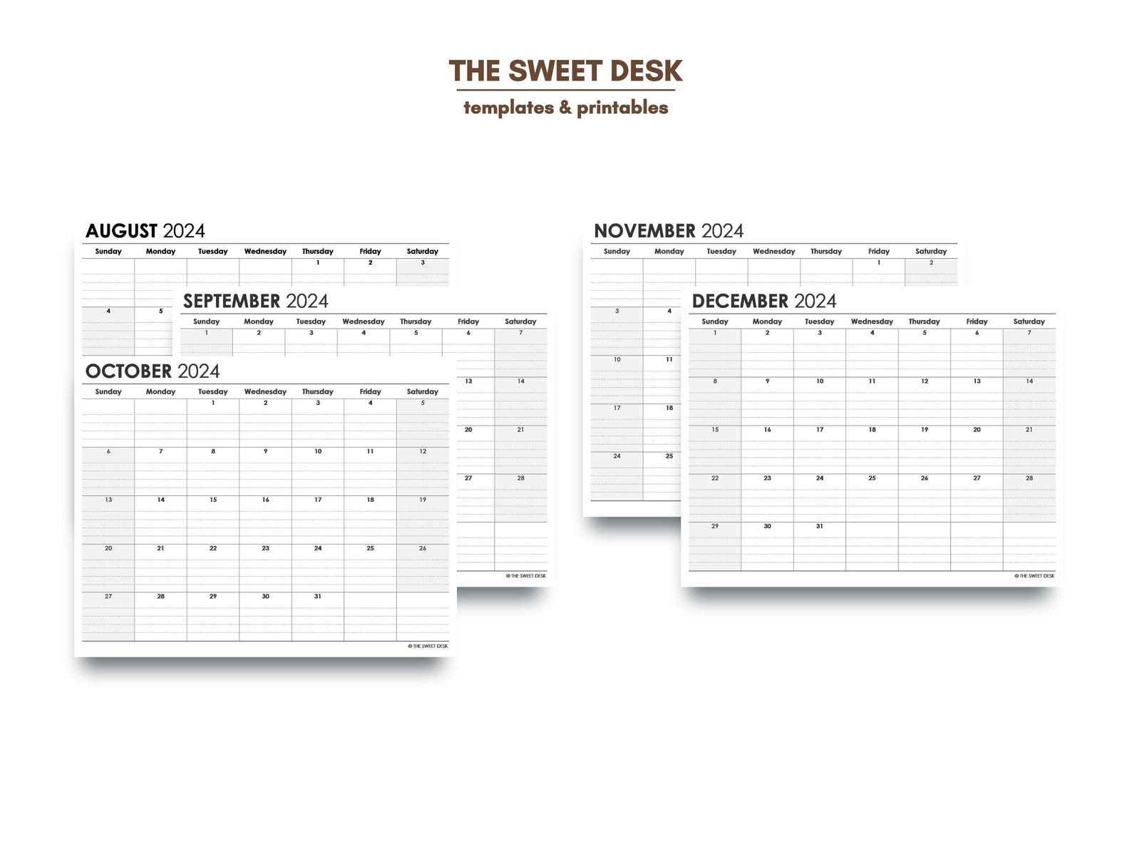 17-month Calendar Template, AUG 2024 to DEC 2025, Excel Calendar ...