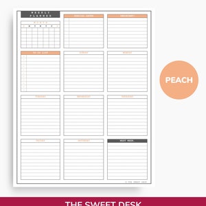PRINTABLE Weekly Planner Template Undated | EDITABLE to Do List Planner ...