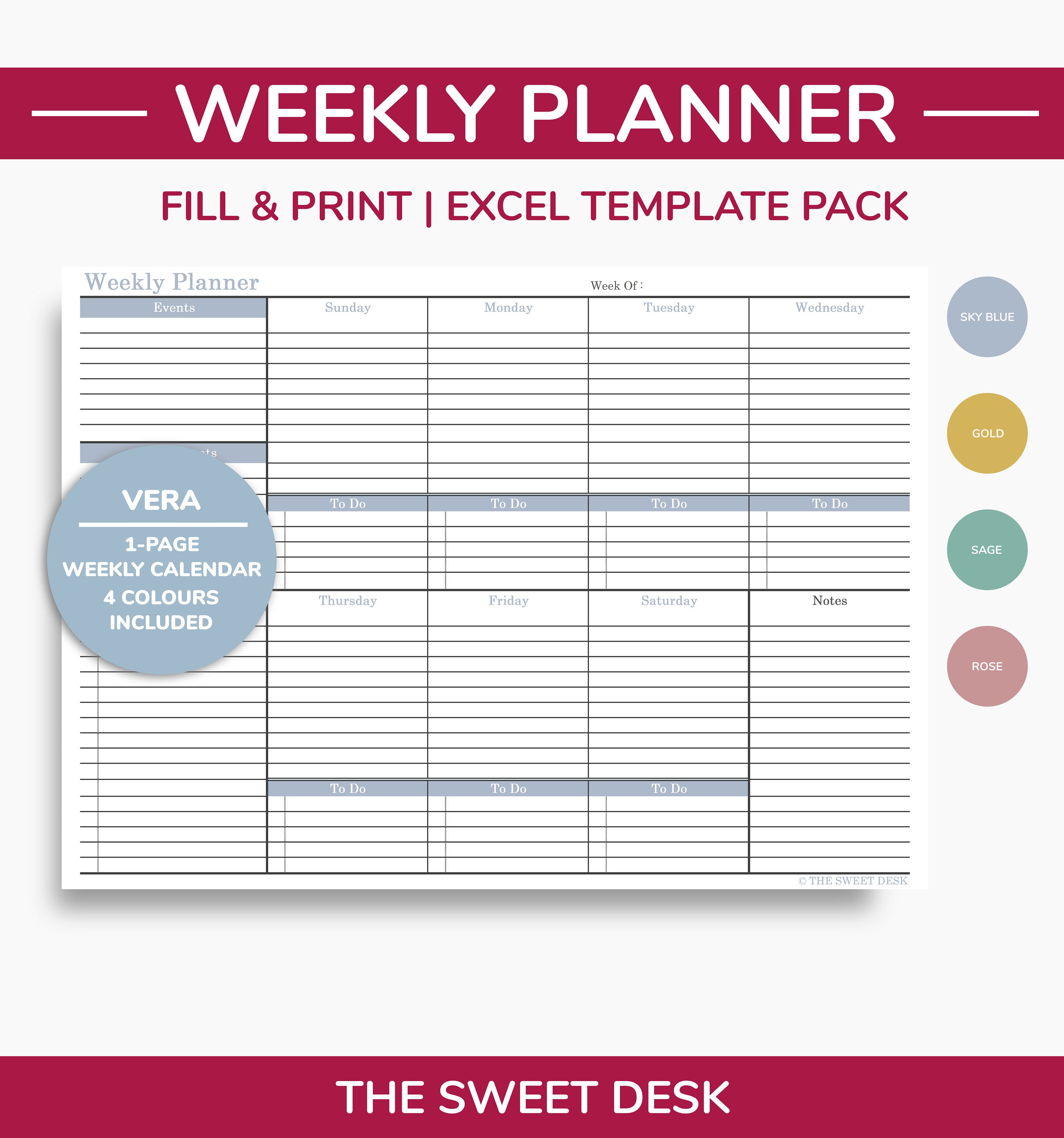 Excel Planner Templates