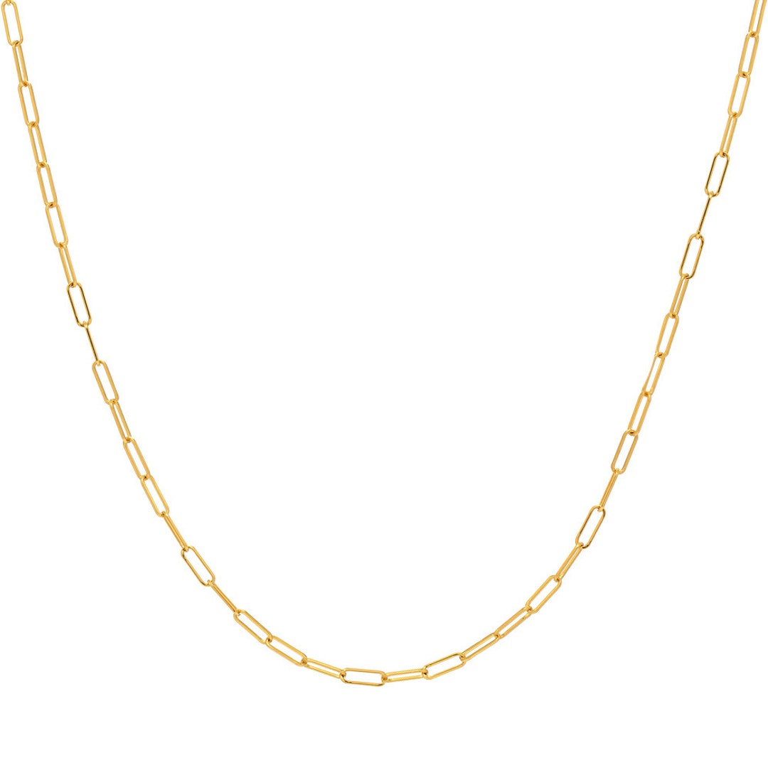 14k Gold Thin Box Chain Necklace - Etsy